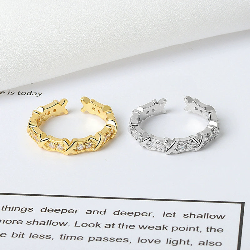 Wholesale Light Luxury Geometric Electroplated Copper Open Design Ring – GoodDiy