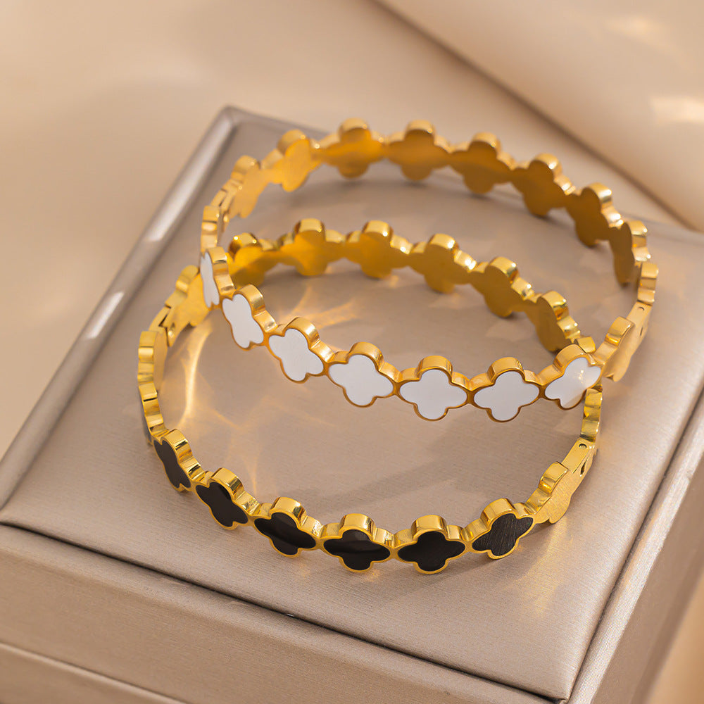 Ellipse Titanium Steel Electroplating Bangles – GoodDiy