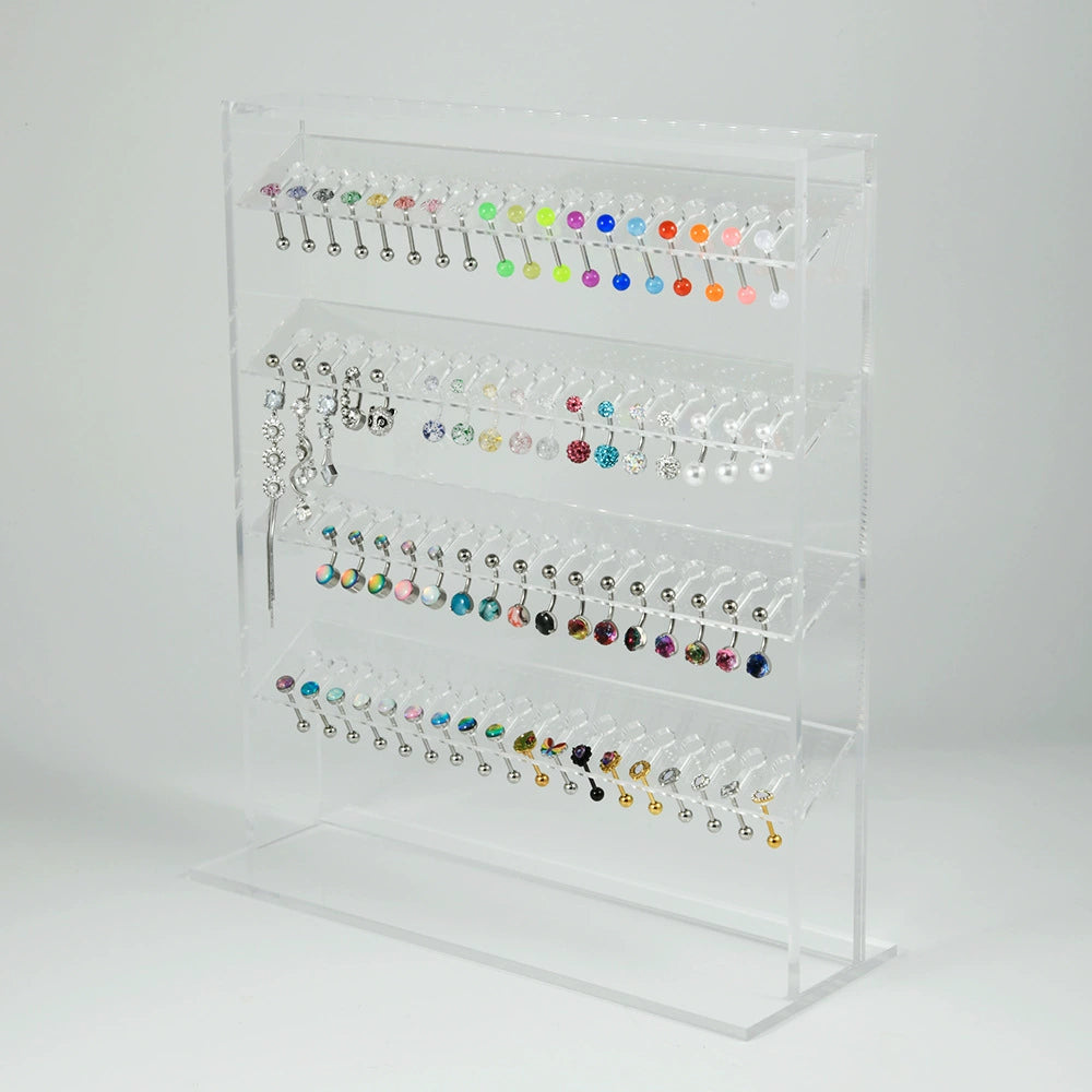Acrylic Jewelry Display Rack Transparent Multi Purpose Punching Process ...