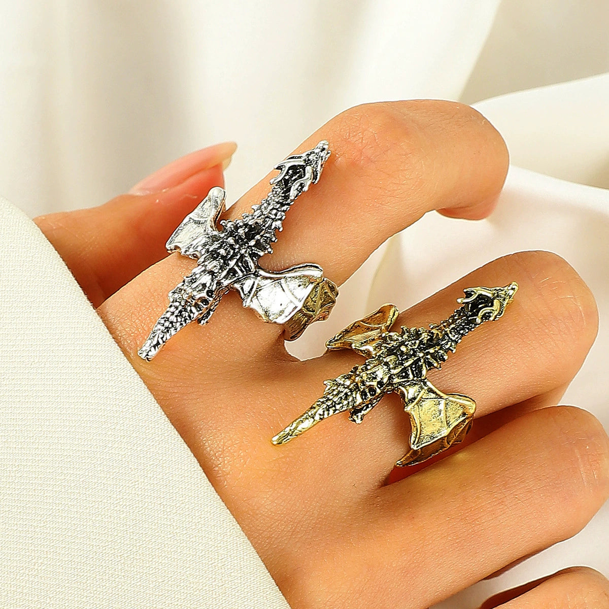 Alloy Animals Zodiac Retro Style Open Finger Ring For Men And Women ...