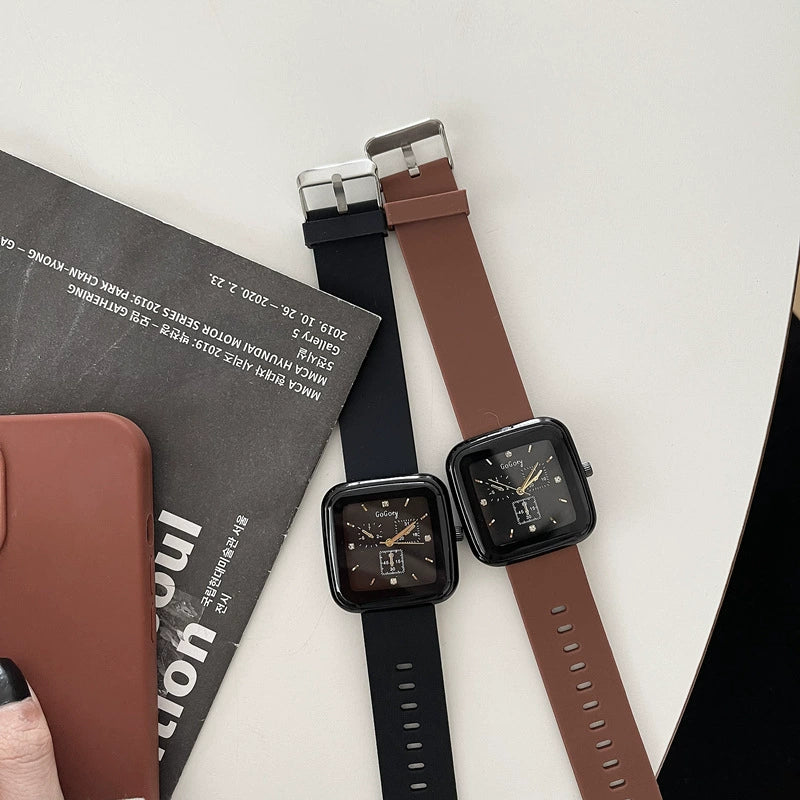 Alloy Case Casual Style Square Dial Quartz Watch For Teenagers And ...