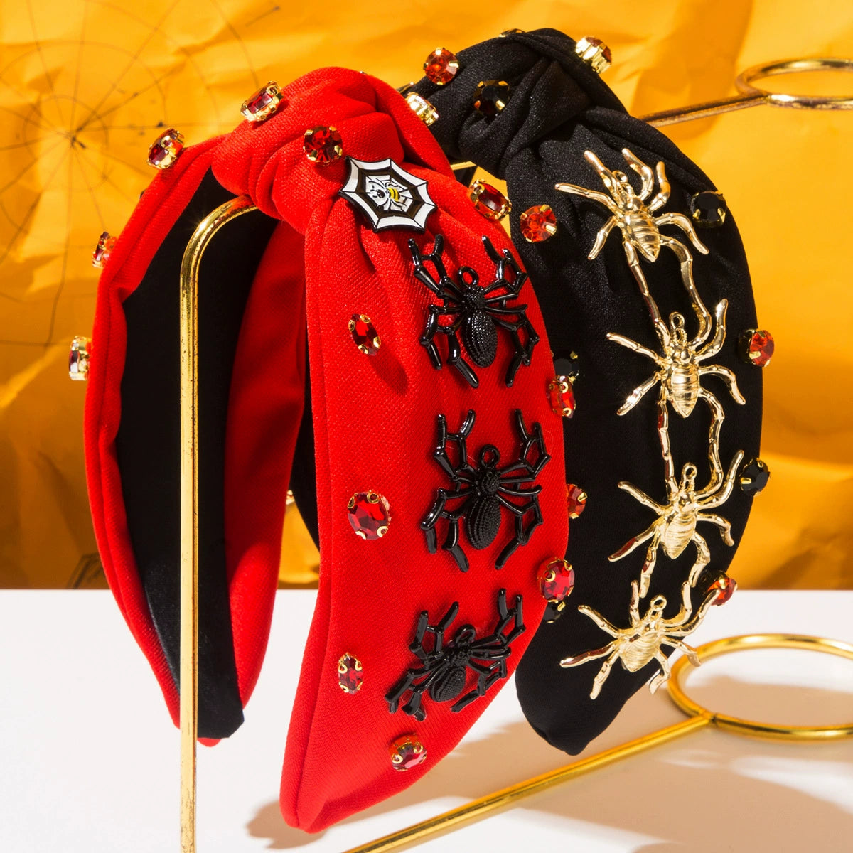 Alloy Dark Style Spider Web Headband With Diamonds For Women – GoodDiy