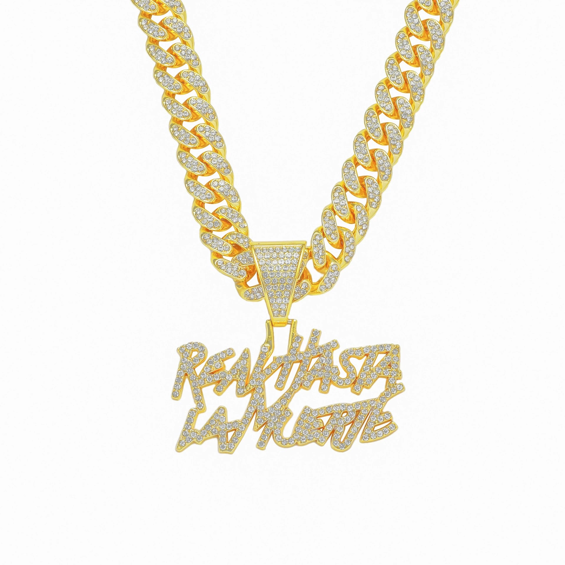 Alloy Rhinestone Hip Hop Letter Pendant Necklace – GoodDiy