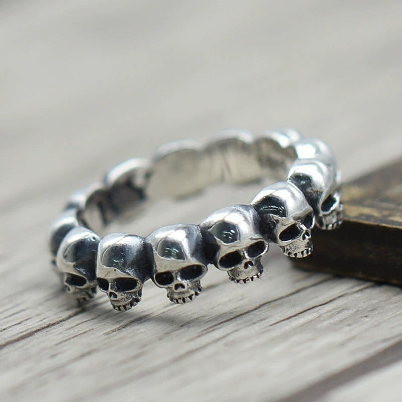 Alloy Skull Finger Ring Unisex Retro Domineering With Electroplating ...