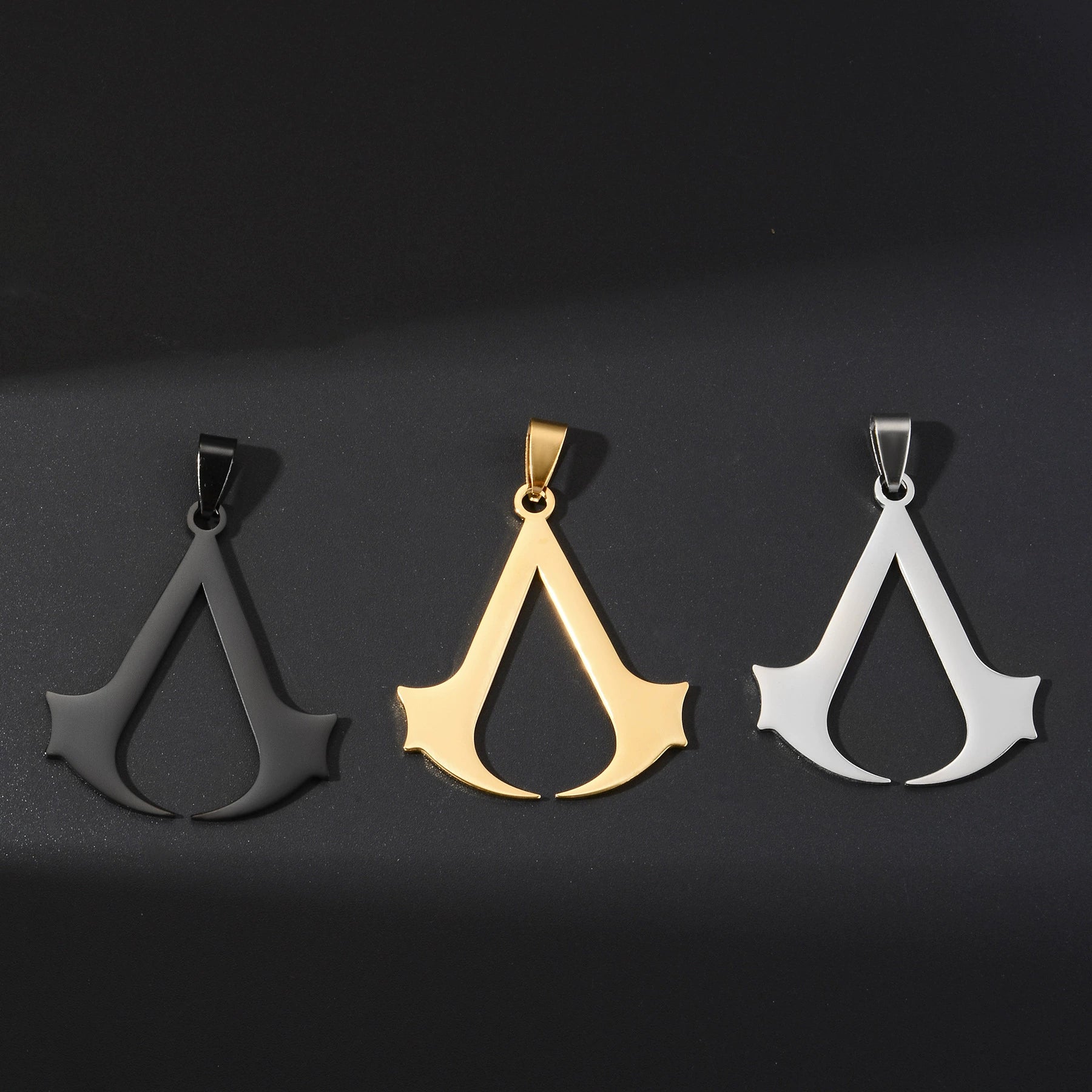 Anime Assassin's Creed Stainless Steel Sickle Military Pendant With ...