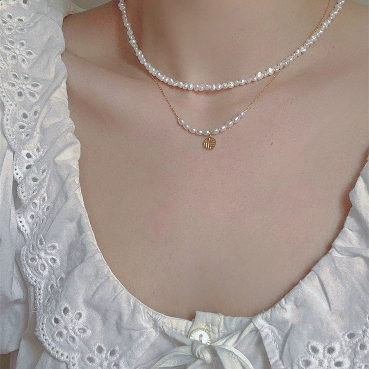 Baroque Freshwater Pearl Asymmetrical Clavicle Necklace For Women – GoodDiy