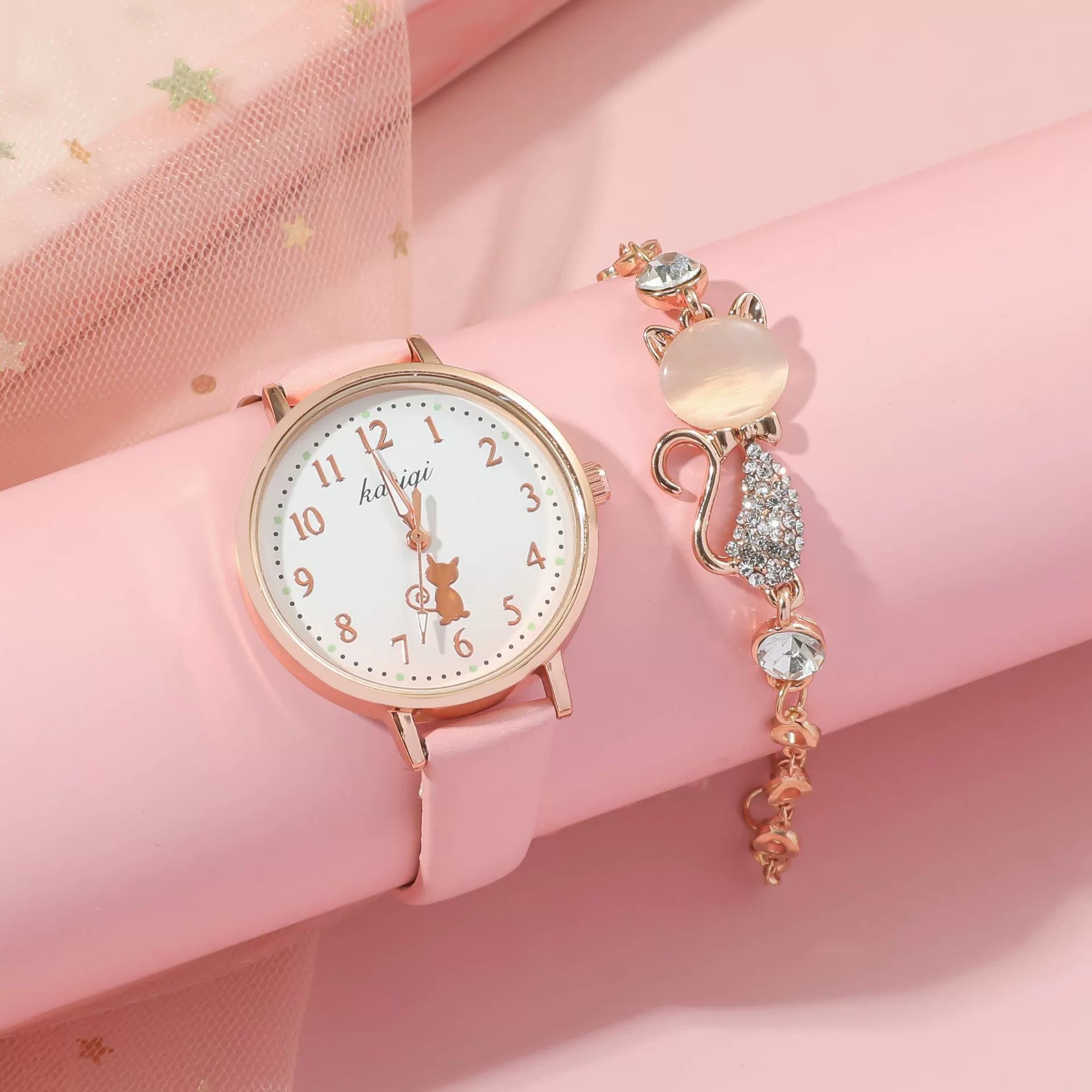 Children's Alloy And Pu Electronic Quartz Pointer Watch With Round Dial ...