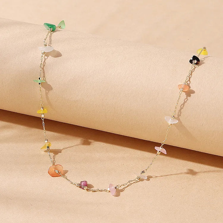 Creative Retro Natural Stone Stitching Chain Necklace – GoodDiy
