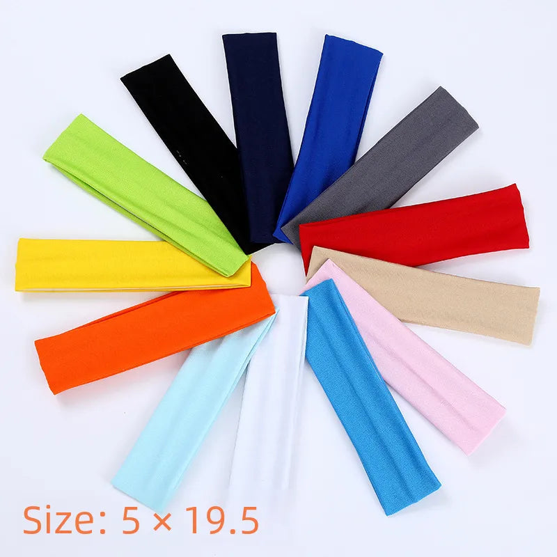 Candy Color Hair Band Solid Color Elastic Sports Hair Band Hair Band F ...