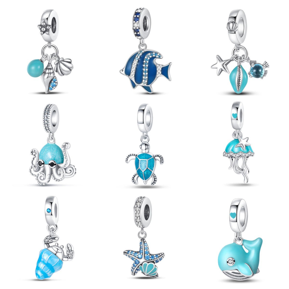 Diy Jewelry Accessories Beads Luminous Ocean Style Shell Crab Dolphin ...