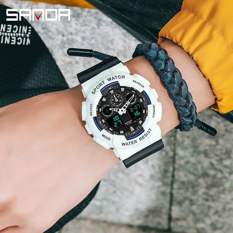 Dual Movement Electronic Resin Outdoor Leisure Sports Waterproof Round ...