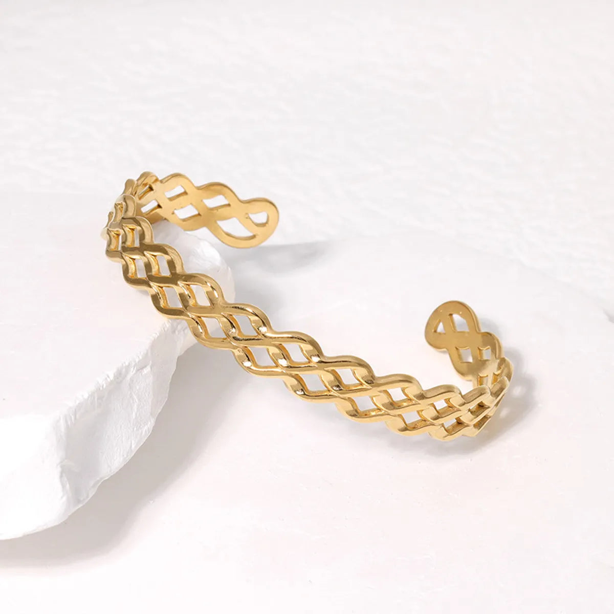 Wholesale elegant lady solid color stainless steel plating bangle – GoodDiy