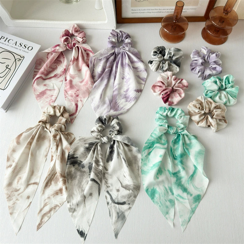 Fabric Handmade Tiedyed Large Intestine Hair Ring Hair Accessories ...