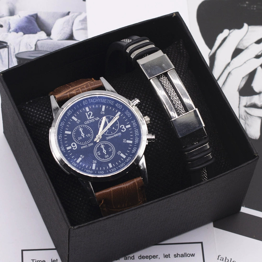 Fashion Alloy And Ordinary Glass Men's Round Dial Blue Light Wrist ...