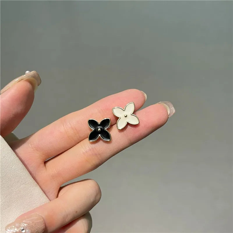Fashion Four Leaf Clover Alloy Enamel Ear Studs – GoodDiy