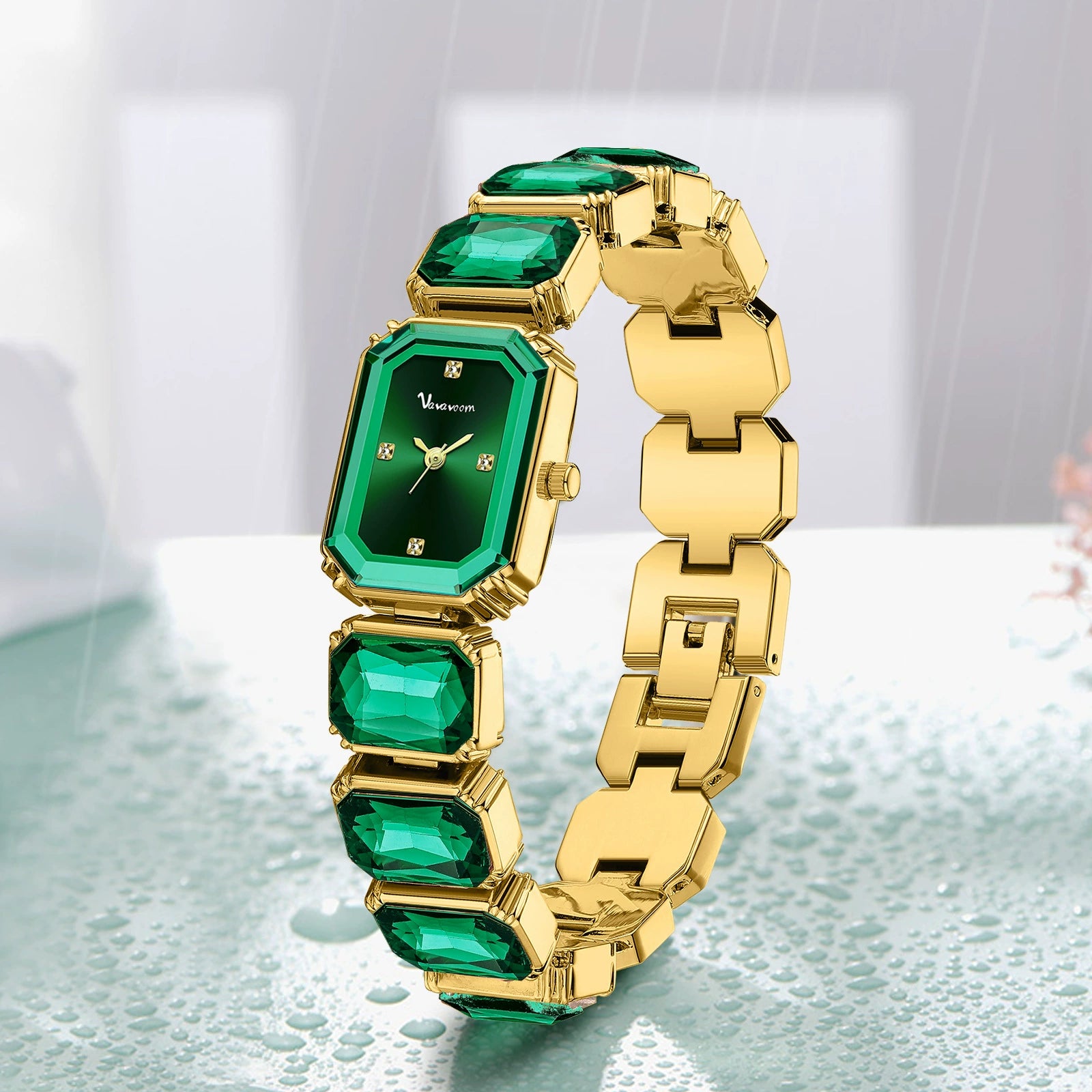 Fashion Women's Alloy And Stainless Steel Square Dial Quartz Watch With ...