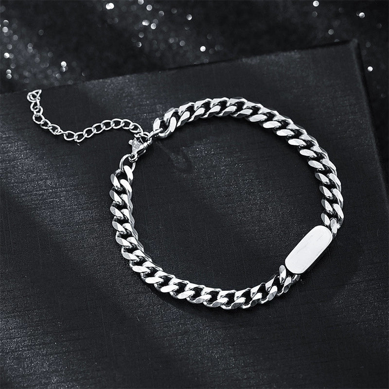 Fashionable Titanium Steel Bracelet With Geometric Pattern For Unisex ...