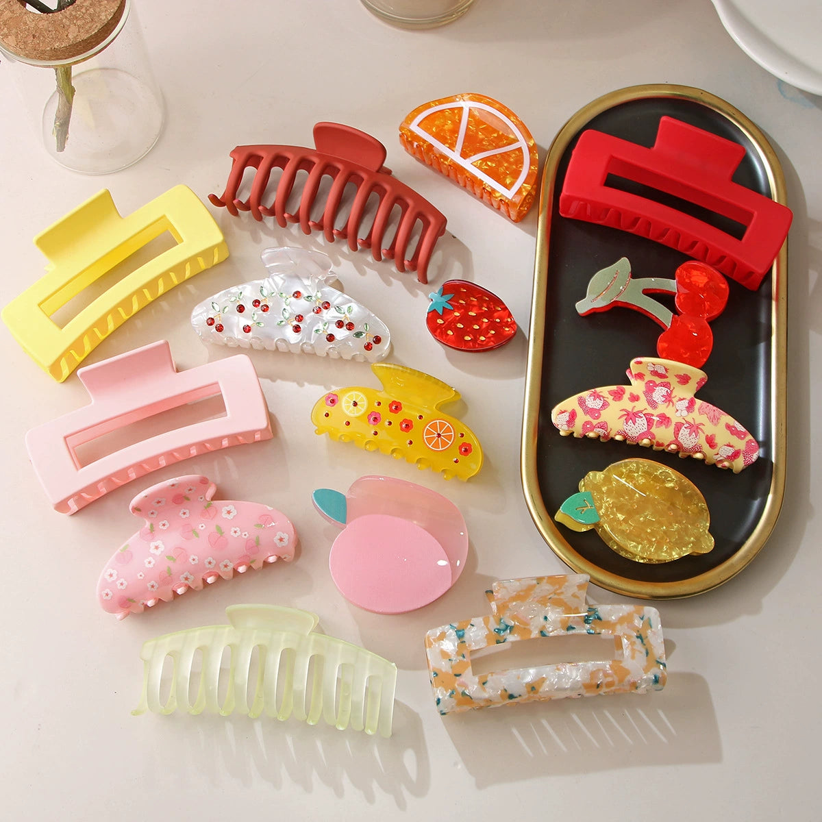 Hair Grab Clip Threepiece Set Acetic Acid Light Luxury Style Baking ...