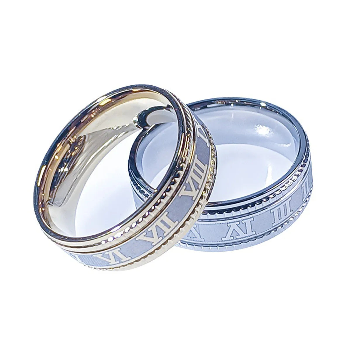 Hip-Hop Roman Numeral Titanium Steel Plating Men'S Rings – GoodDiy