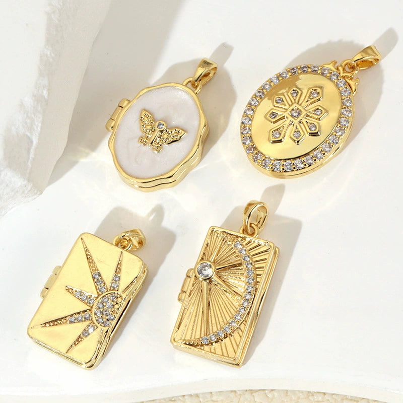 Jewelry Accessories Copper Pendant With Star Moon Peach Heart Geometri ...