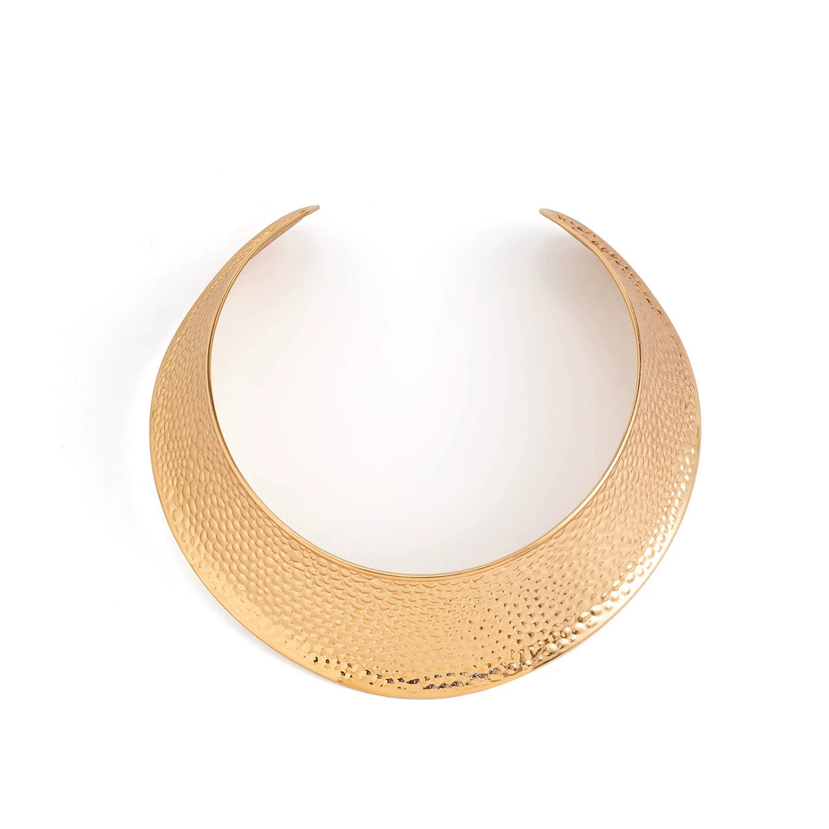 Jewelry Iron Geometric Corrugated Collar Necklace And Pockmarked Ring ...