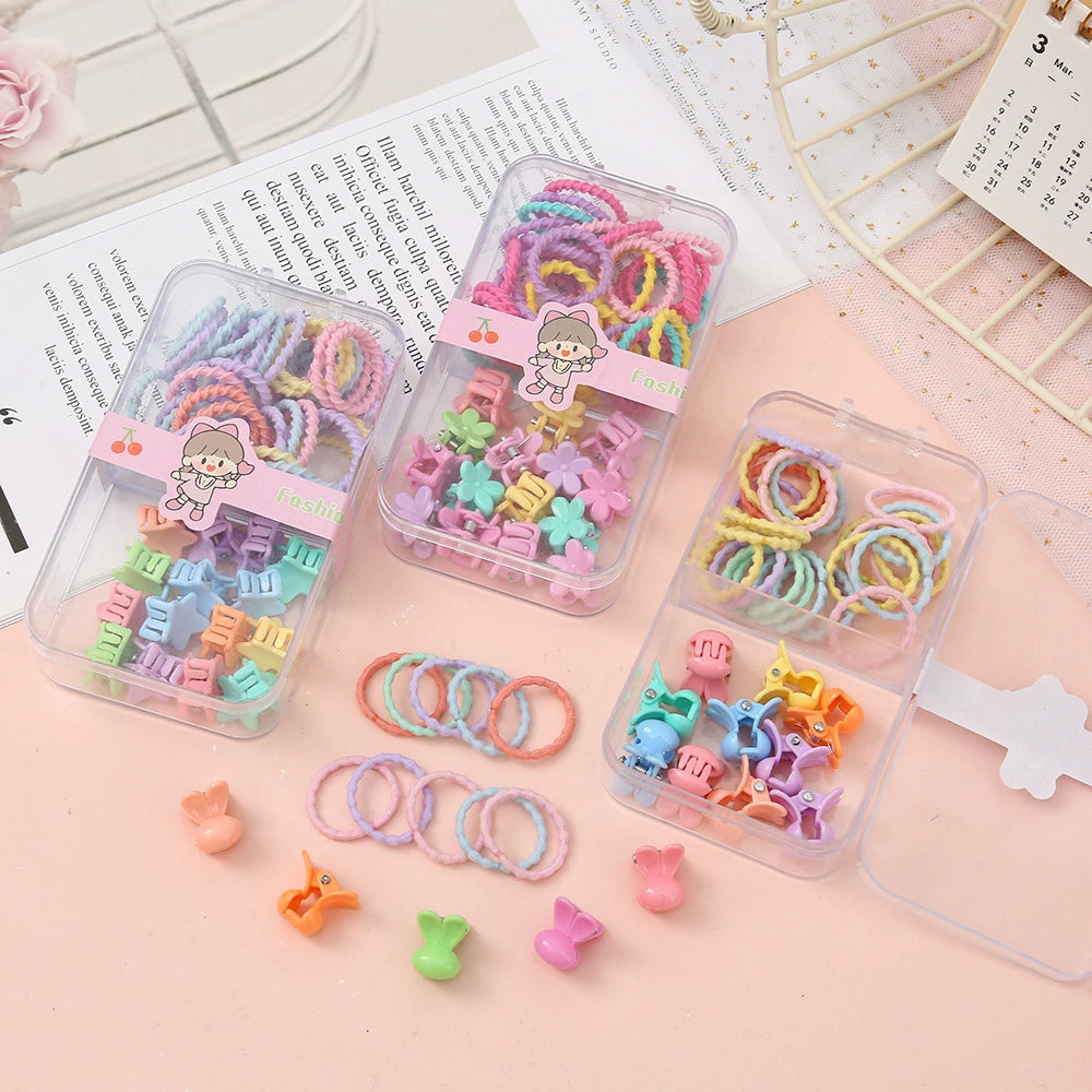 Kids Hair Accessories Set Alloy Rubber Band Electroplated For Little ...