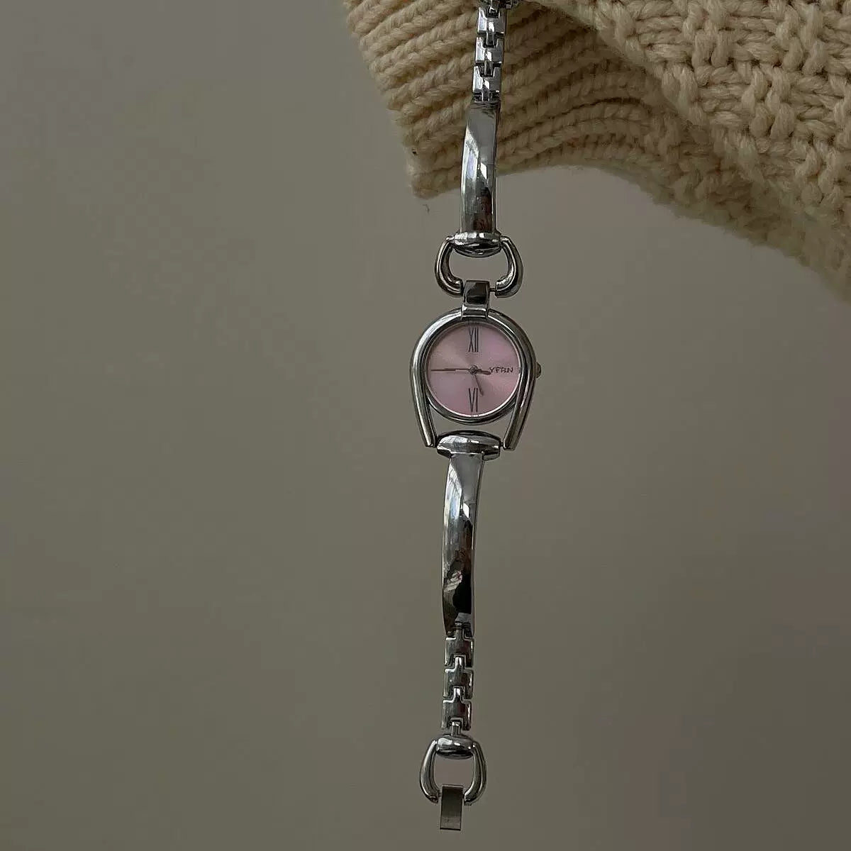 Ladies Alloy And Stainless Steel Casual Vintage Button Bracelet Quartz ...