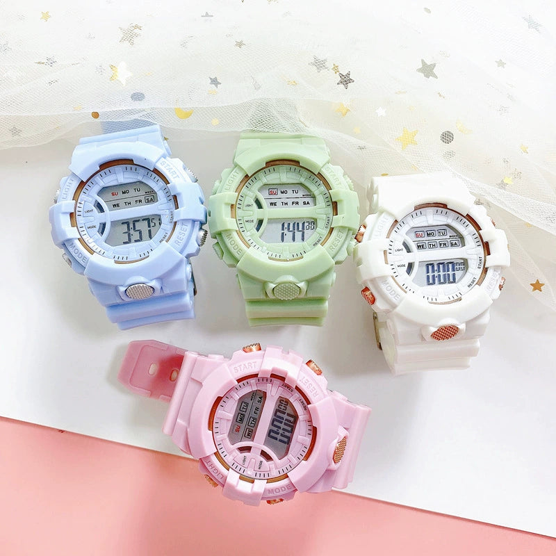 Leisure Electronic Watch For Female With Silicone Strap And Plastic ...
