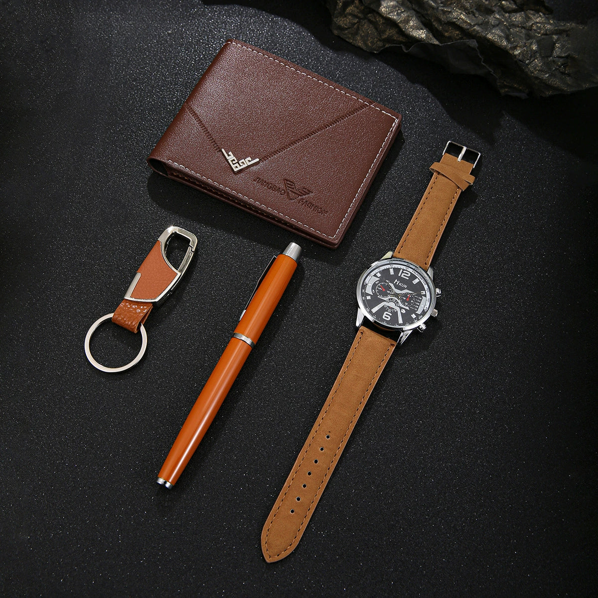Men's Alloy And Stainless Steel Belt Watch Fashion Round Dial – GoodDiy