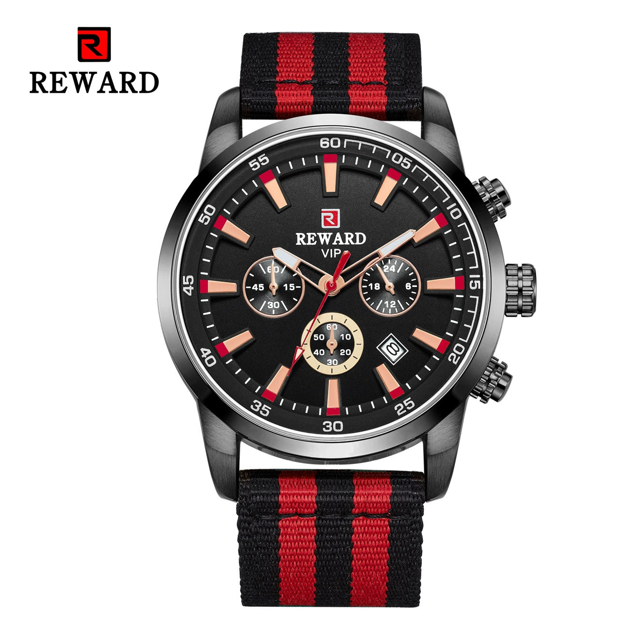 Men's Business Style Alloy Case Textile Strap Round Dial Quartz Watch ...