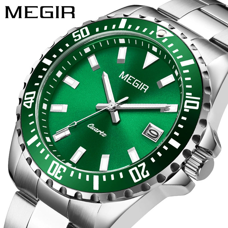 Men's Business Watch Alloy Case Stainless Steel Strap Round Dial – GoodDiy