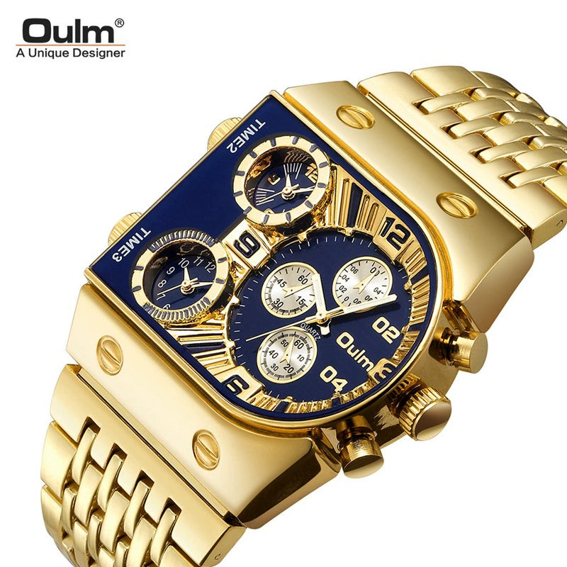 Men's Casual Metal And Stainless Steel Rectangle Dial Luminous ...