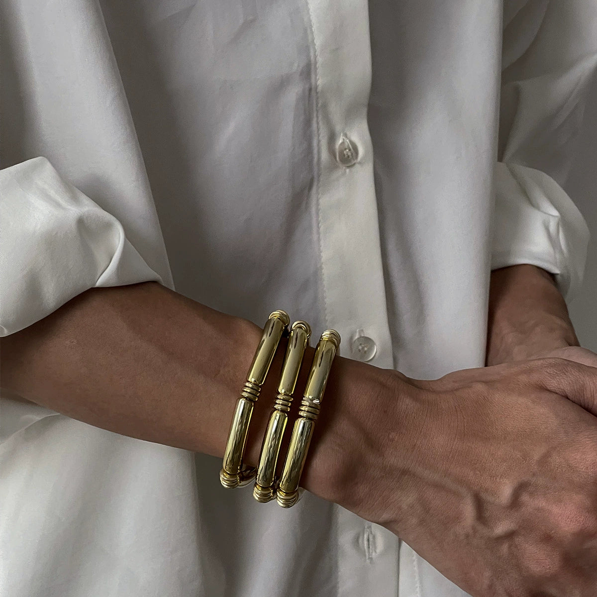 Men's Geometric Beaded Curved Bracelet Ccb Material – GoodDiy