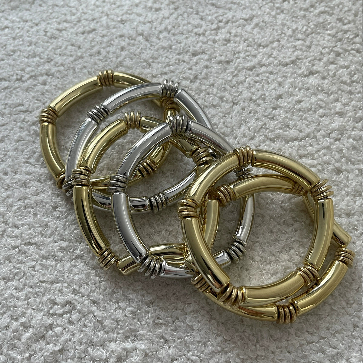 Men's Geometric Beaded Curved Bracelet Ccb Material – GoodDiy