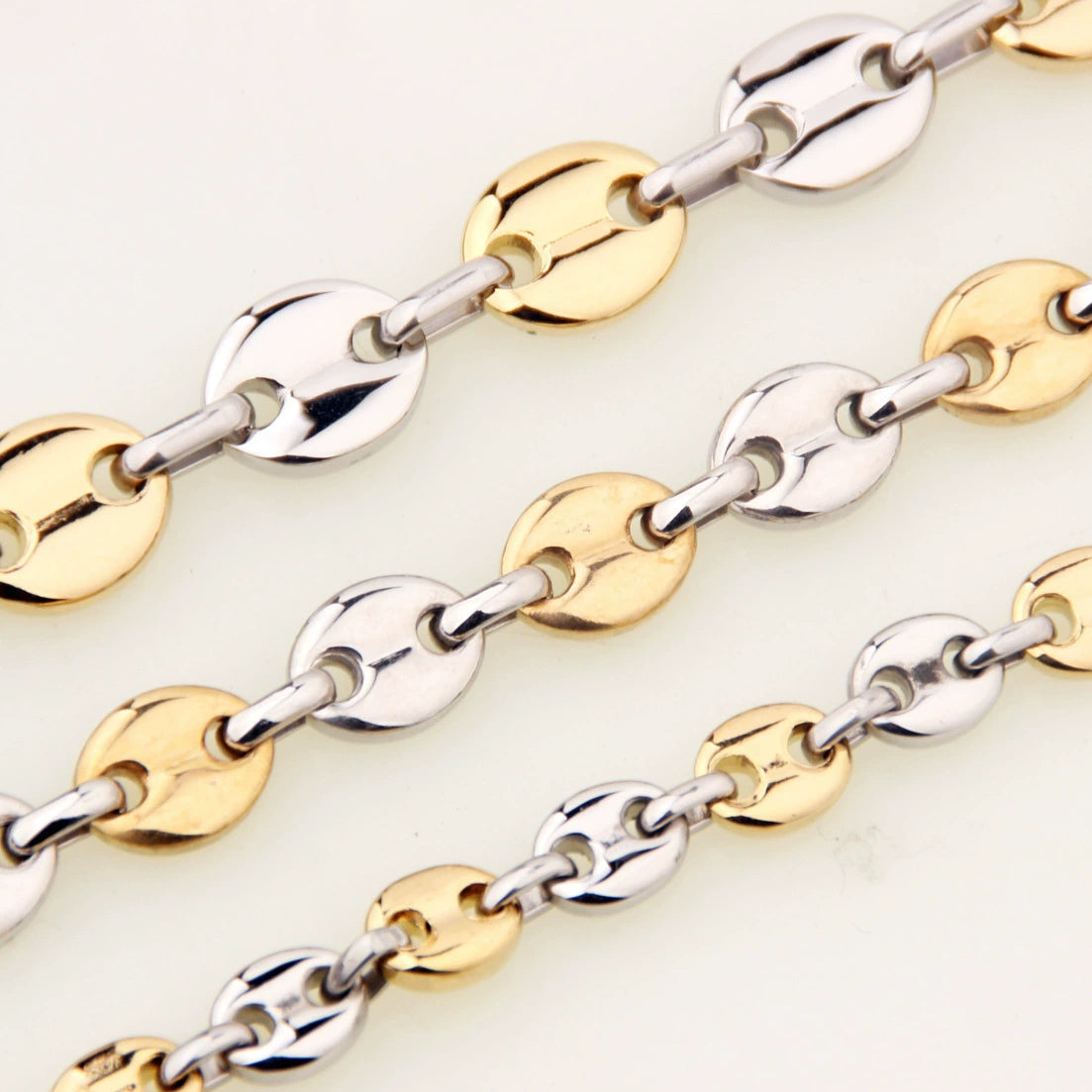 Men's Minimalist Titanium Steel Hiphop Coffee Bean Pig Nose Chain Neck ...