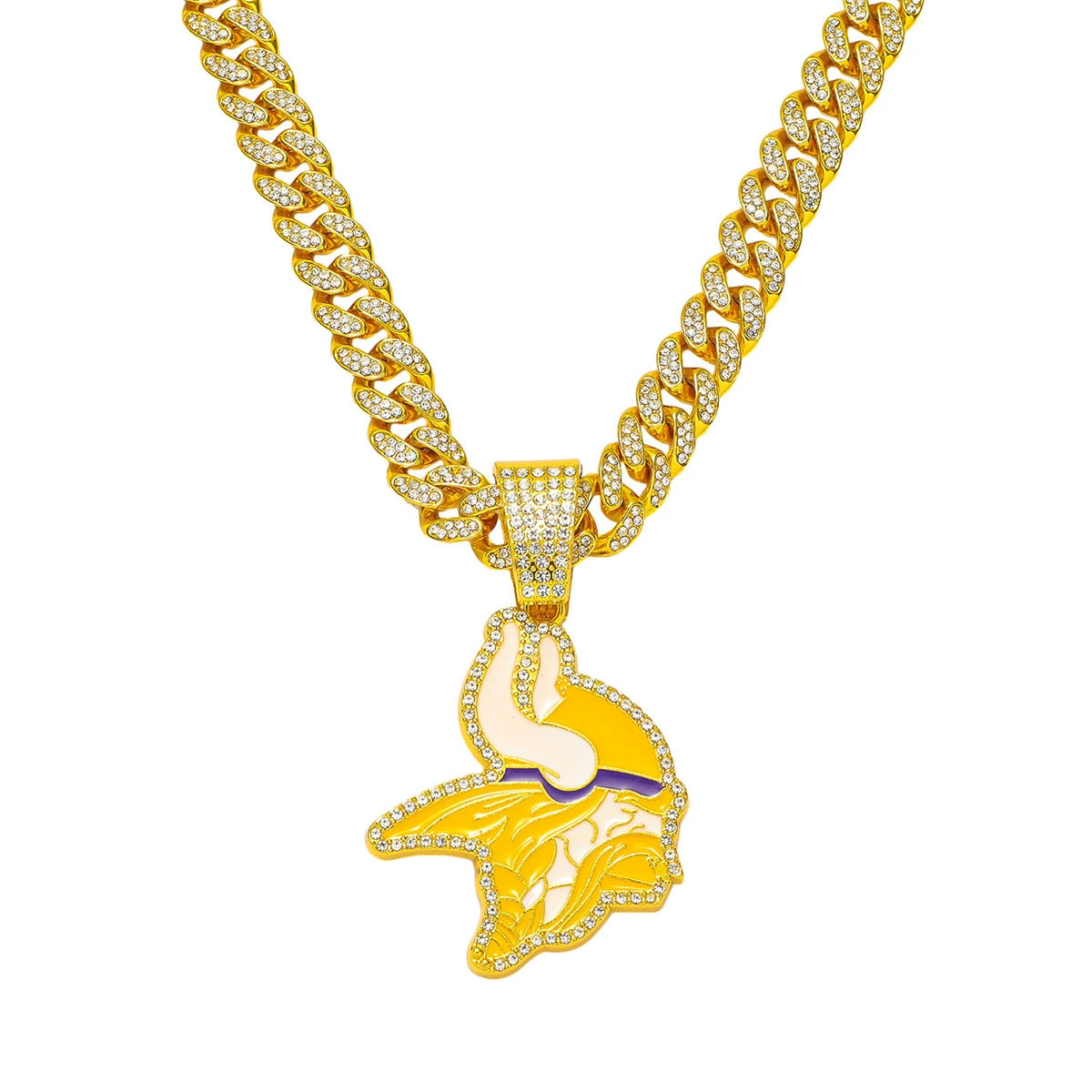 Men's Zinc Alloy Hiphop Style Oil Dripping Football Team Logo Pendant ...