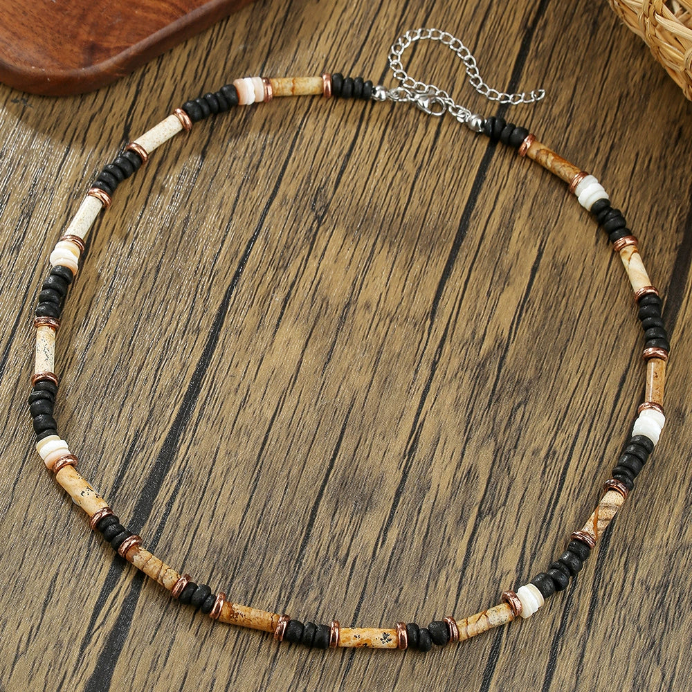 Necklace Alloy Stone Geometric Style O Word Chain Electroplating Design ...
