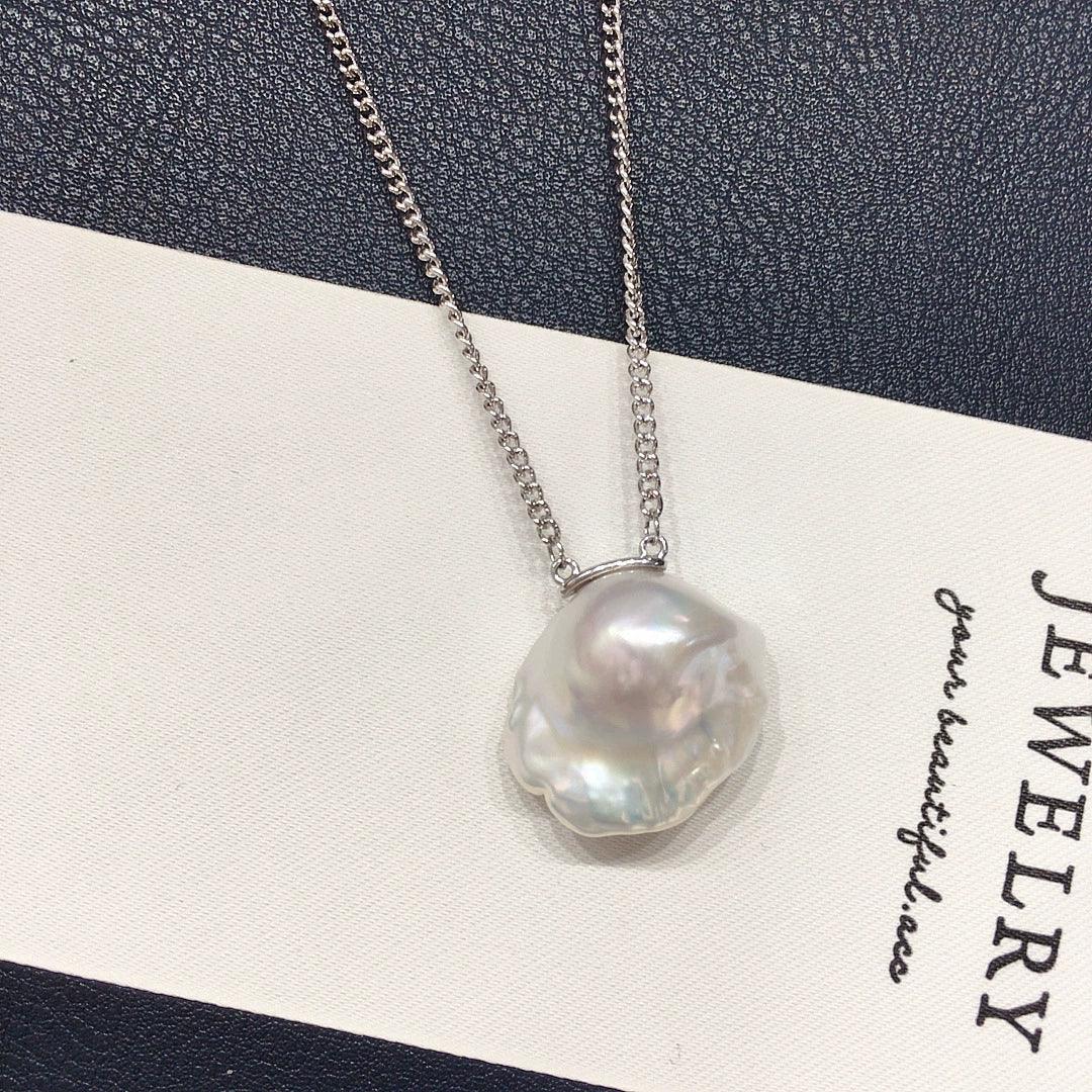 Pearl Jewelry Fishtail Baroque Natural Freshwater Pearl Pendant Cuban ...