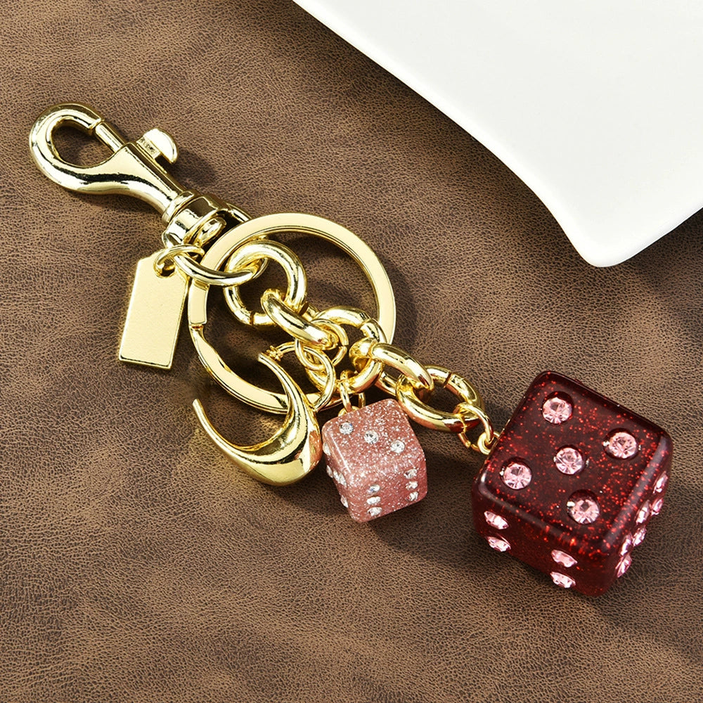Pink Crystal Epoxy Keychain With English Letter Love Water Drops And B ...