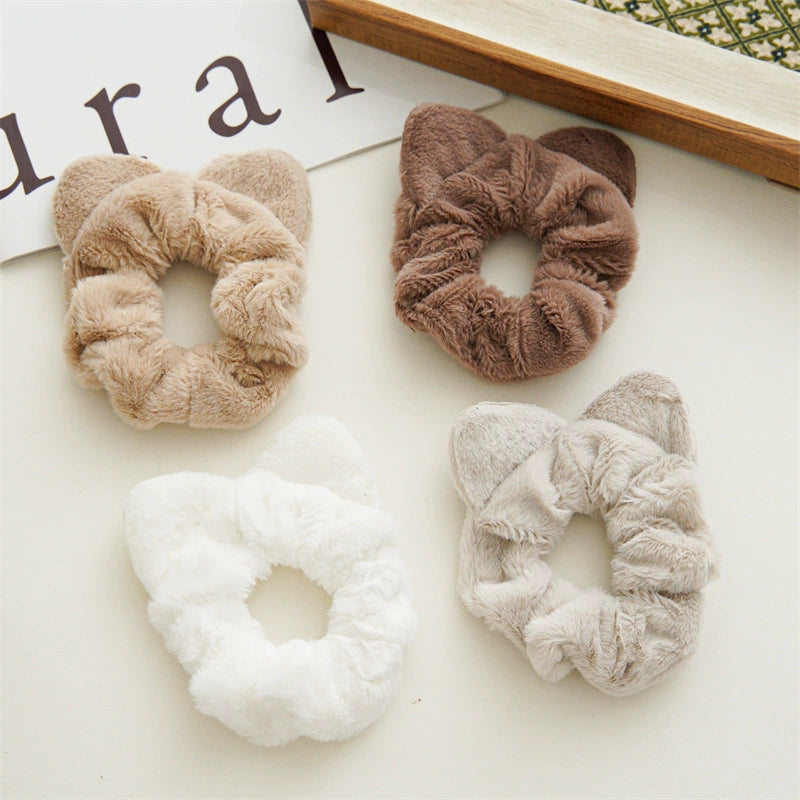 Plush Flannel Cat Ear Headband Simple High Elasticity Seiko Design ...