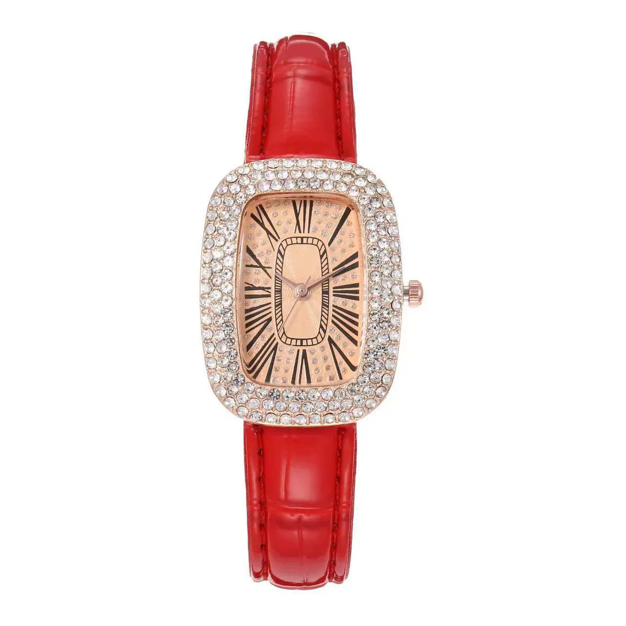 Quartz Watch Alloy Case Imitation Leather Strap Oval Dial ...