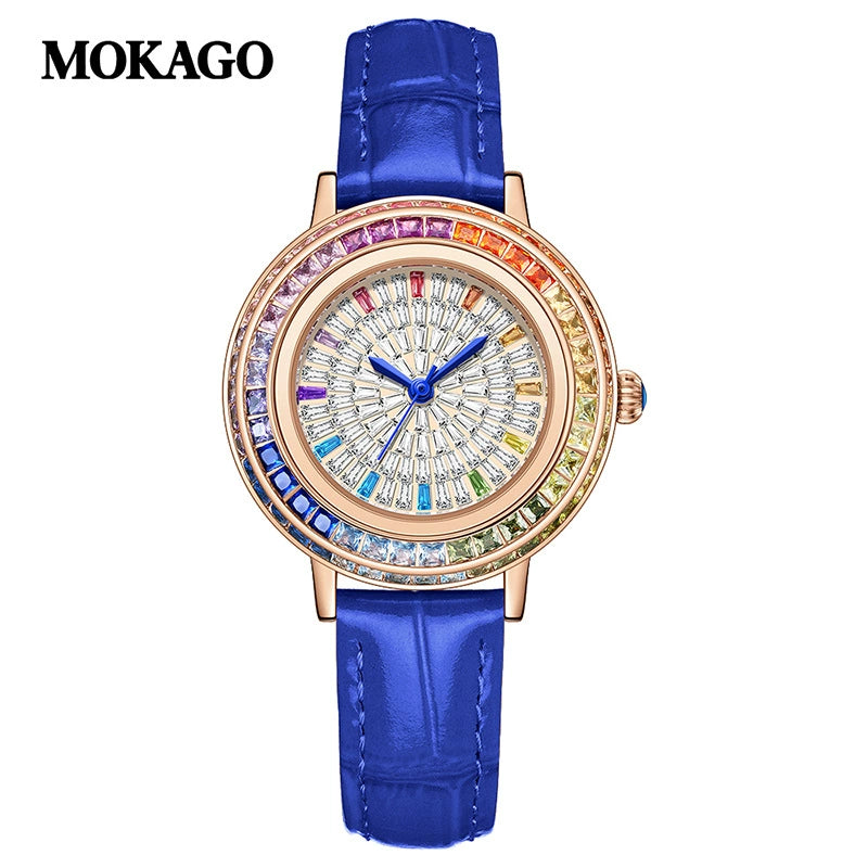 Quartz Women's Watch With Starry Sky Design Casual Light Luxury ...