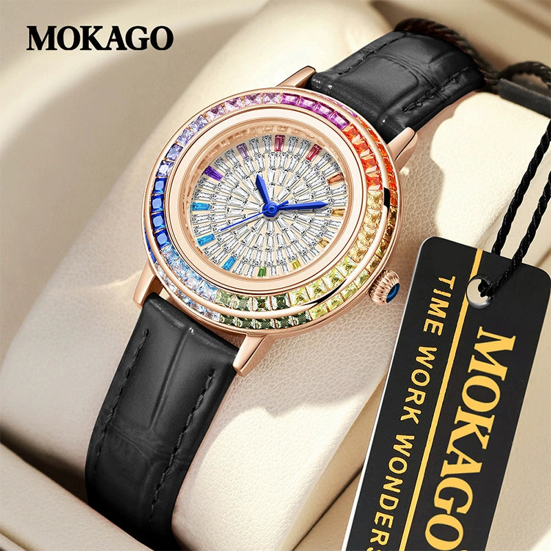Quartz Women's Watch With Starry Sky Design Casual Light Luxury ...