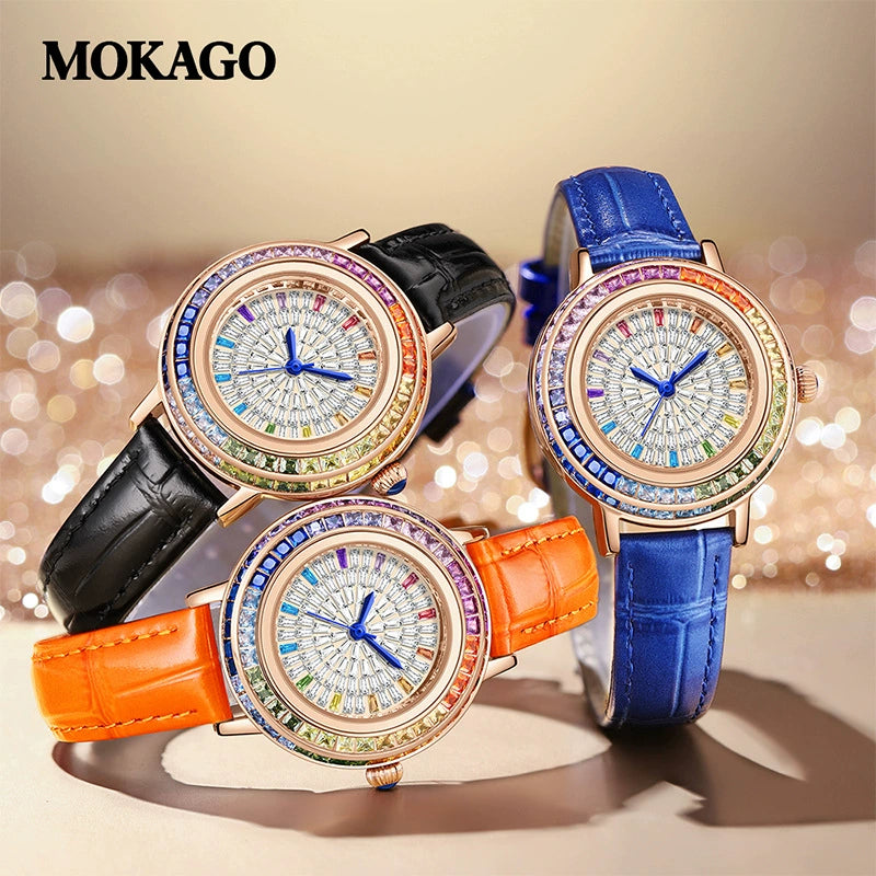 Quartz Women's Watch With Starry Sky Design Casual Light Luxury ...