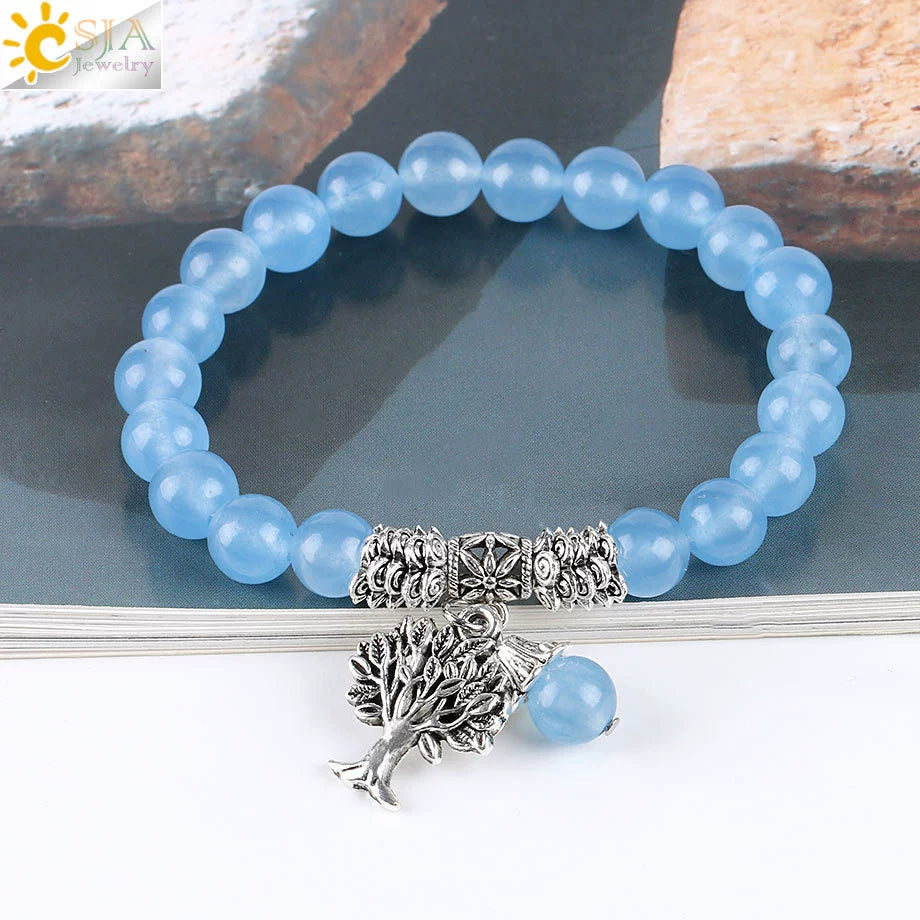 Retro Ancient Style Silver Plated Bracelet With Life Tree Design And ...