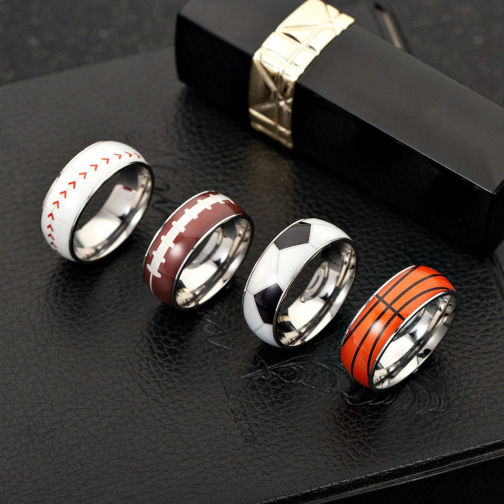 Sporting Goods Jewelry Titanium Steel Geometric Dripping Glue Unisex R ...