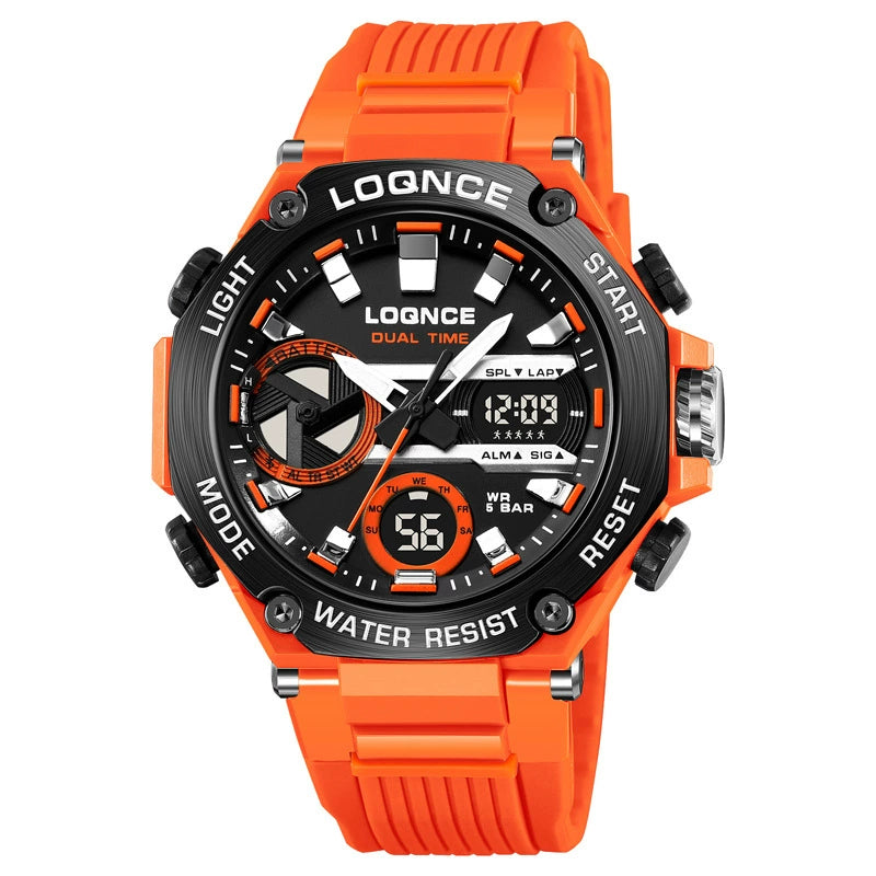 Sports Watch Abs Alloy Case Pu Strap High Transparent Resin Mirror ...