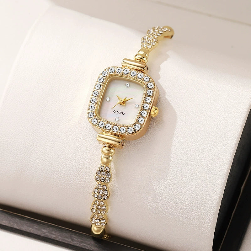 Square Alloy Ladies Quartz Bracelet Watch Leisure Style – GoodDiy