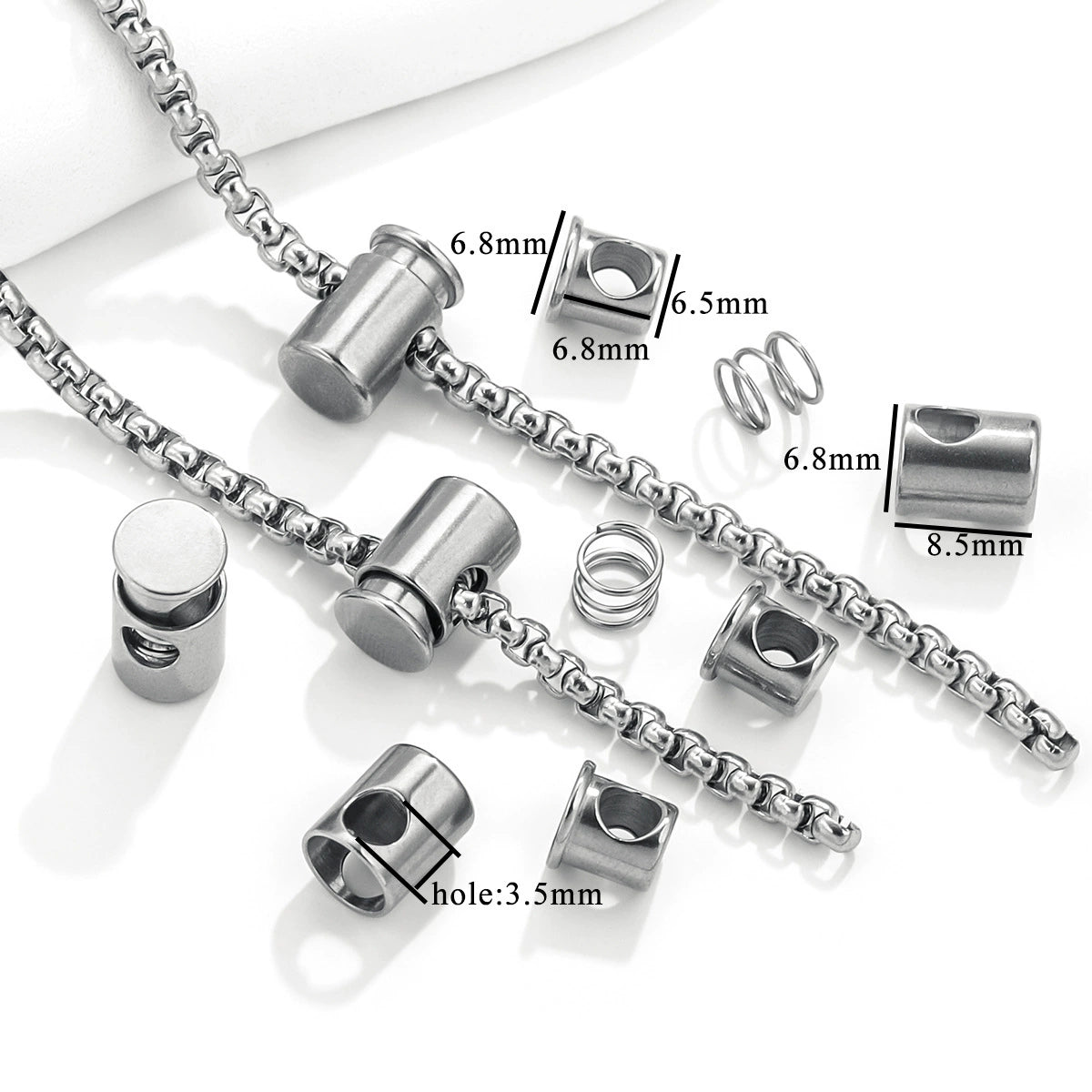 Stainless Steel Bell Elastic Spring Push Pull Adjustment Titanium Stee ...