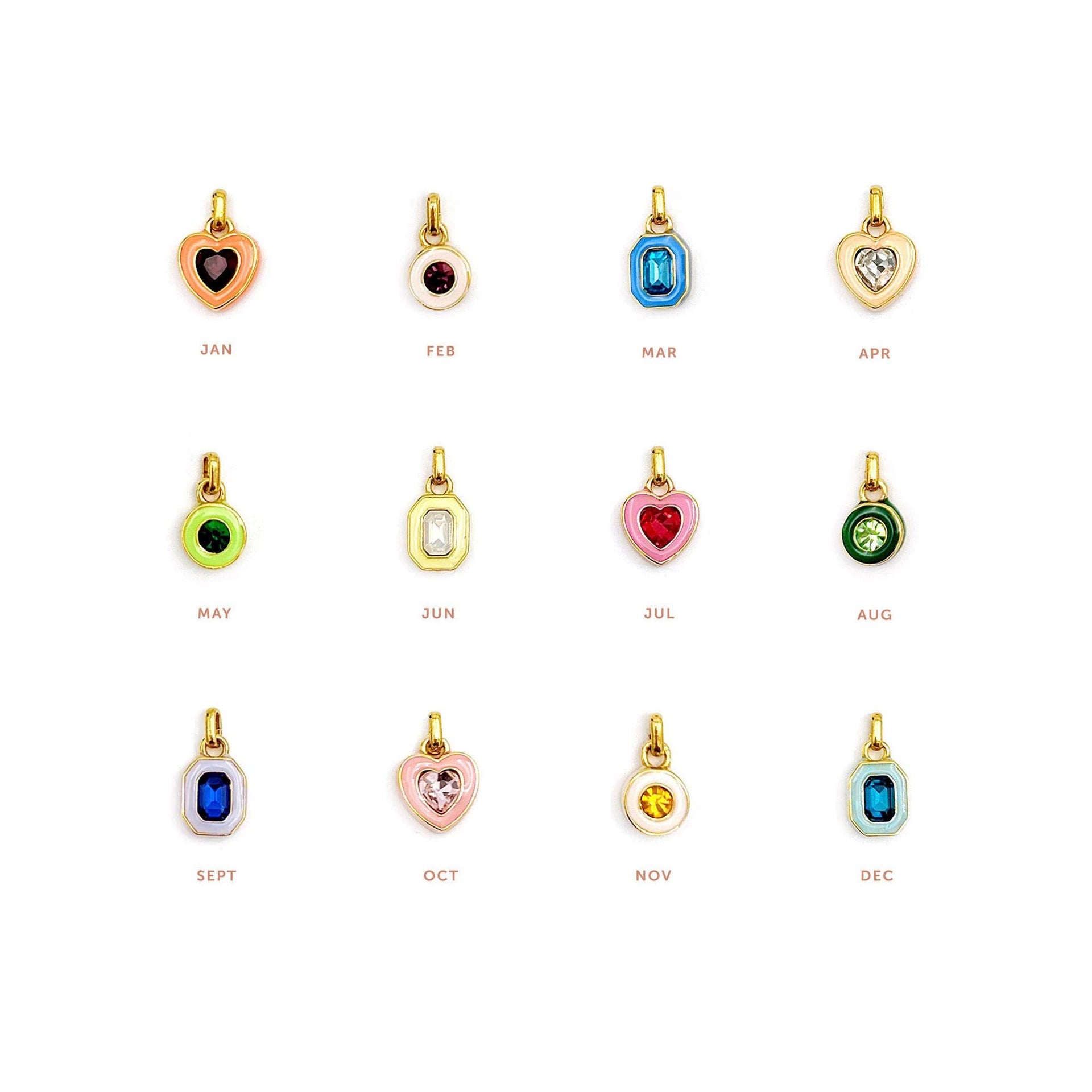 Stainless Steel Geometric Crystal Pendant With Vacuum Plated 18K Gold ...